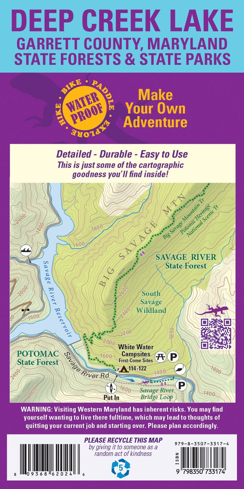 Deep Creek - Savage River State Forest: Maryland - Purple Lizard Maps