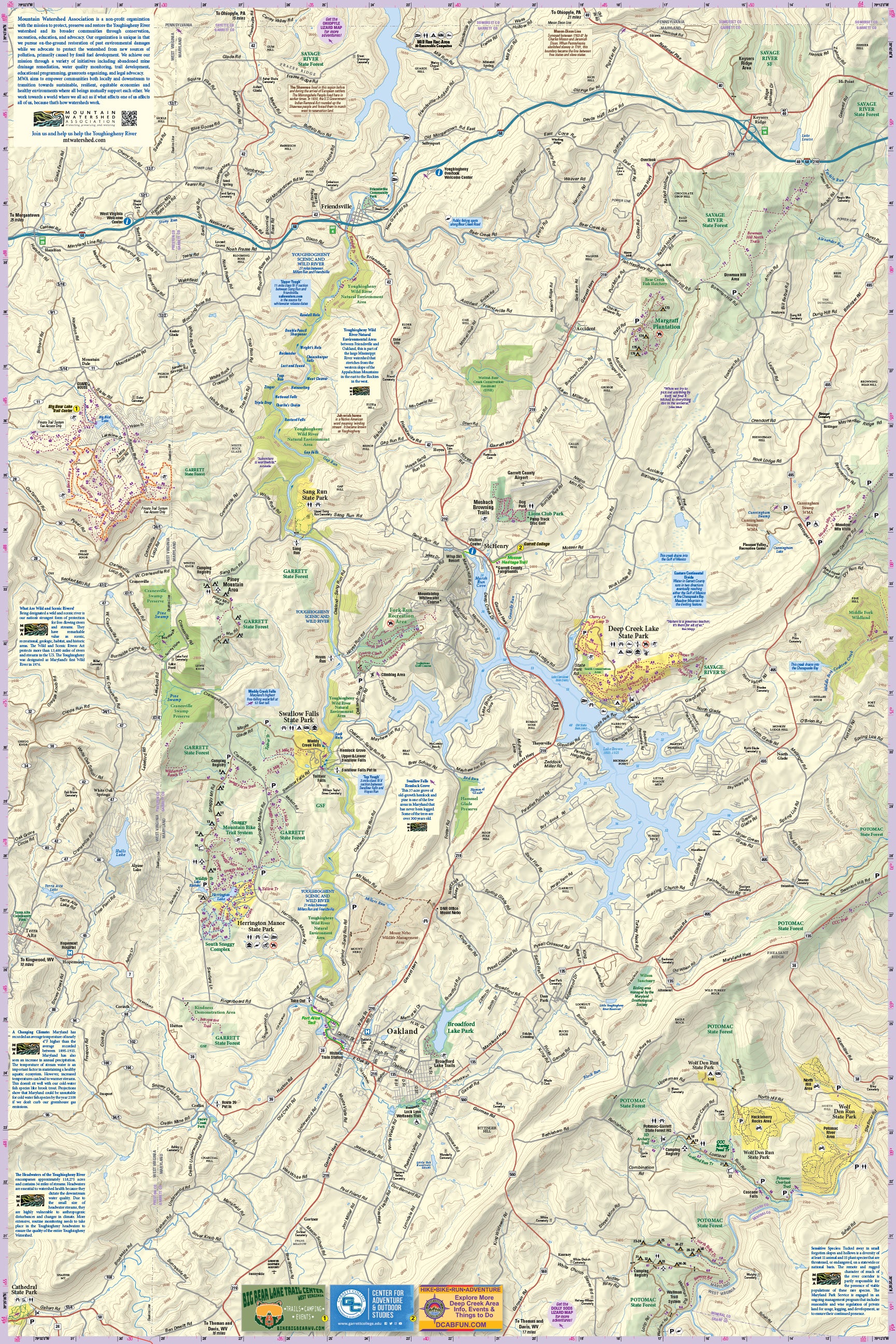 Deep Creek - Savage River State Forest: Maryland - Purple Lizard Maps