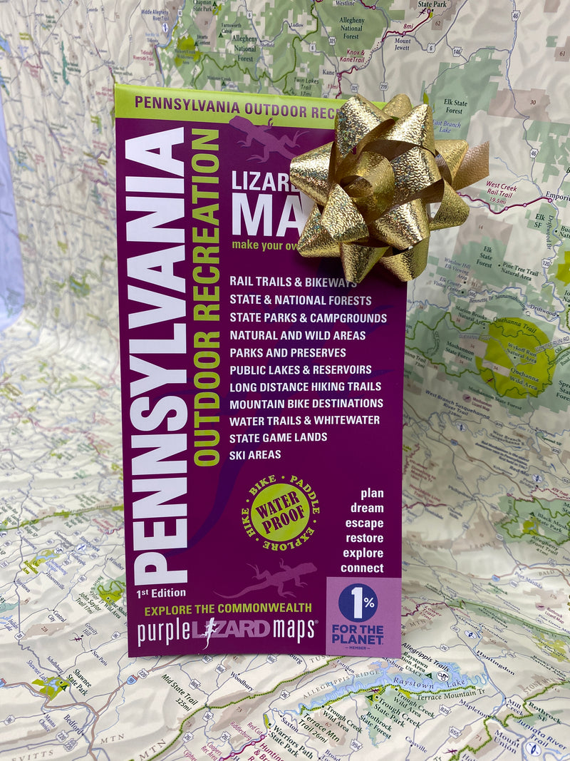 Pennsylvania Statewide Outdoor Recreation Lizard Map - Purple Lizard Maps
