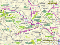 Pennsylvania Statewide Outdoor Recreation Lizard Map - Purple Lizard Maps