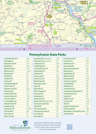 Pennsylvania Statewide Outdoor Recreation Lizard Map - Purple Lizard Maps