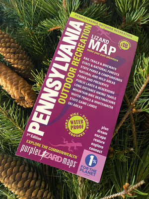 Pennsylvania Statewide Outdoor Recreation Lizard Map - Purple Lizard Maps