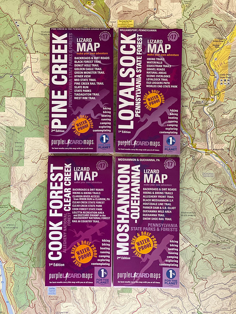 Map Store - the Lizard Map collection - Purple Lizard Maps
